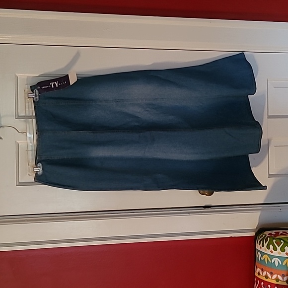 Original Ty Wear | Skirts | Original Ty Wear Denim Flared Maxi Skirt ...